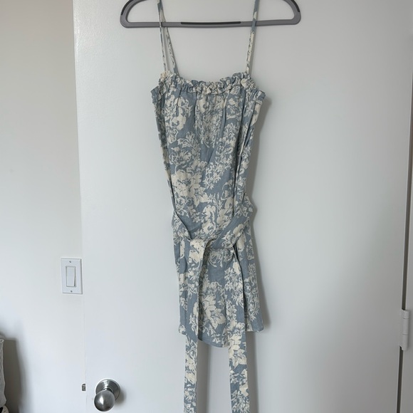 Reformation | Dresses | Reformation Blue White Toile Mini Linen Dress ...